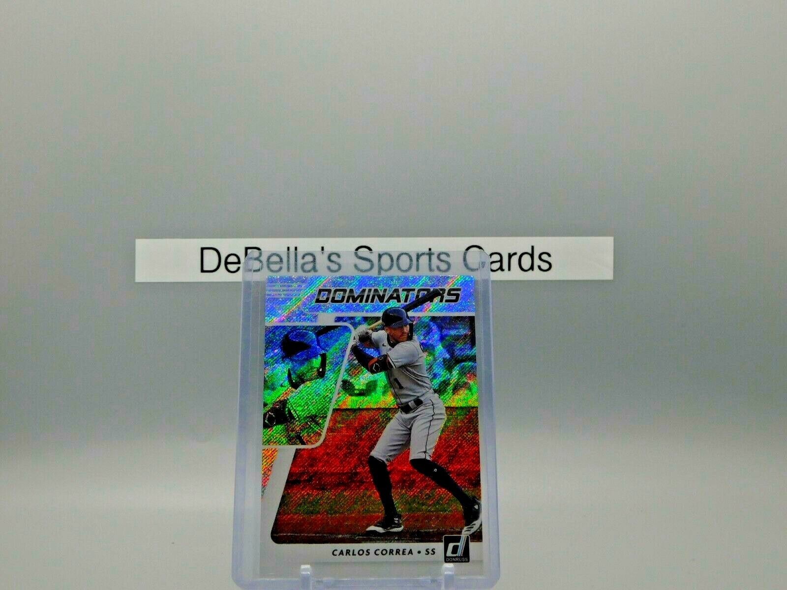 2021 Donruss Baseball Carlos Correa Dominators #DOM5 Rapture Parallel ...