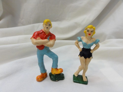 LI L ABNER & Daisy Mae ~ VINTAGE ACTION FIGURE MARX TOYS Plastic 1950'S ...