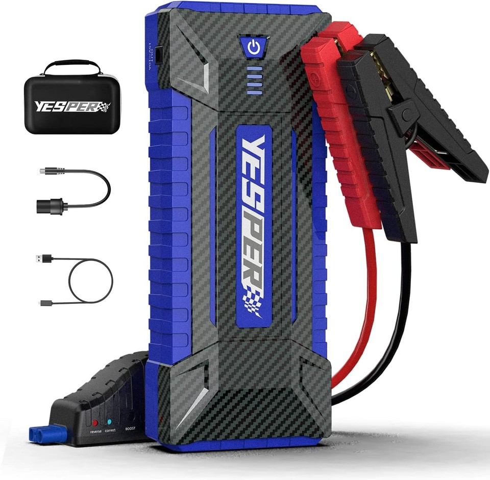 4000A Car Jump Starter 12V Booster Battery Charger Portable Power Bank ...