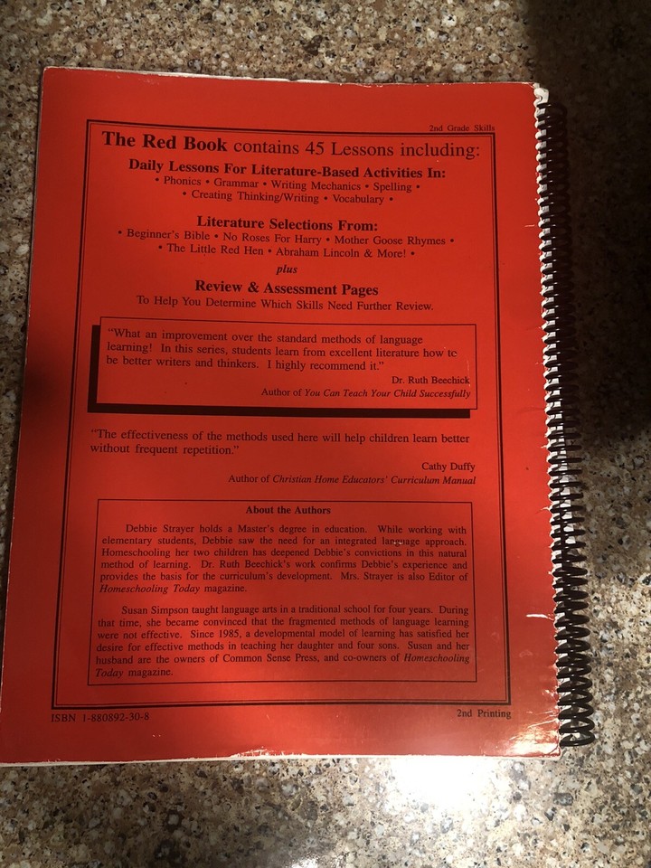 Learning Language Arts Through Literature Red Book Grade 2 (Highly ...