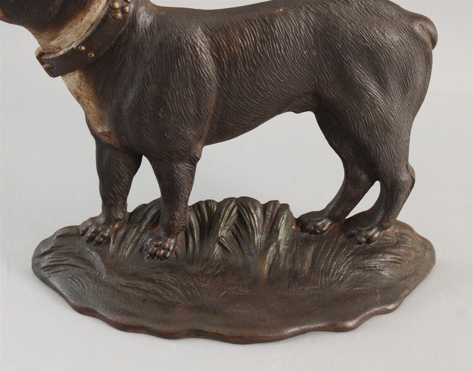 RARE Antique Hubley Cast Iron, Boston Terrier Dog Doorstop, Original ...
