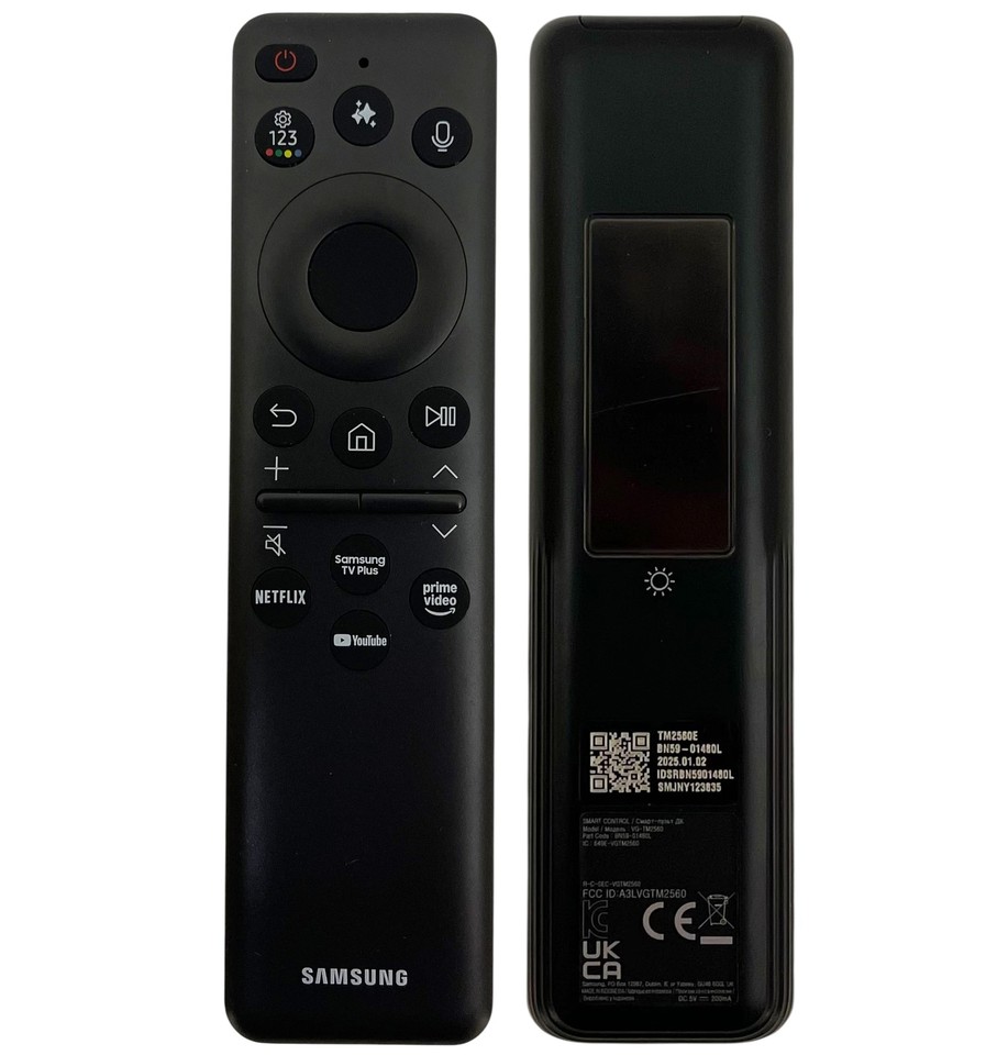 Genuine Samsung TM2560E Solar AI Voice TV Remote Control QE65S95FAT ...
