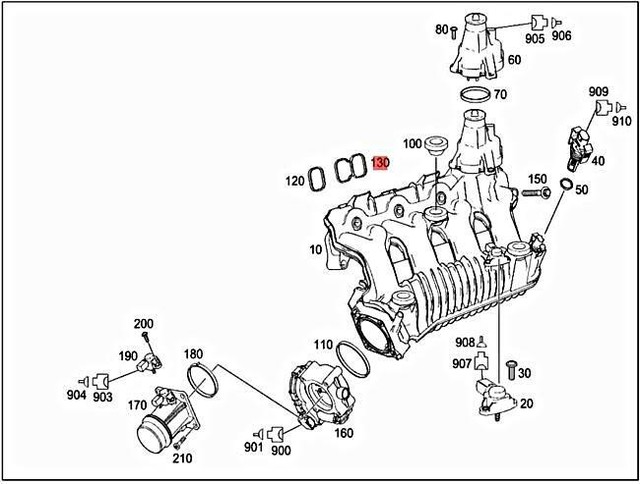 Mercedes-Benz 2710960180 Genuine OEM Manifold Gasket for sale online | eBay