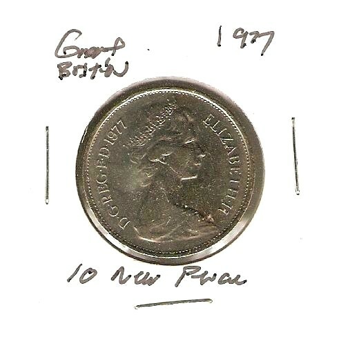 1977 GREAT BRITAIN Coin 10 Pence - Elizabeth II - UK - GB | eBay