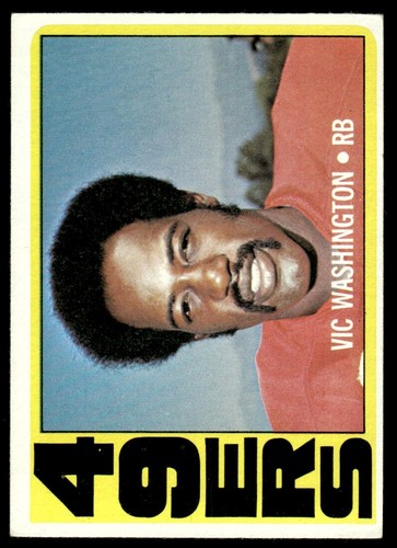 1972 Topps Vic Washington Rookie San Francisco 49ers #22 | eBay