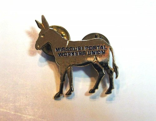 MISSOURI Postal Workers Union MO THE MULE Gold Tone Collector's PIN ...