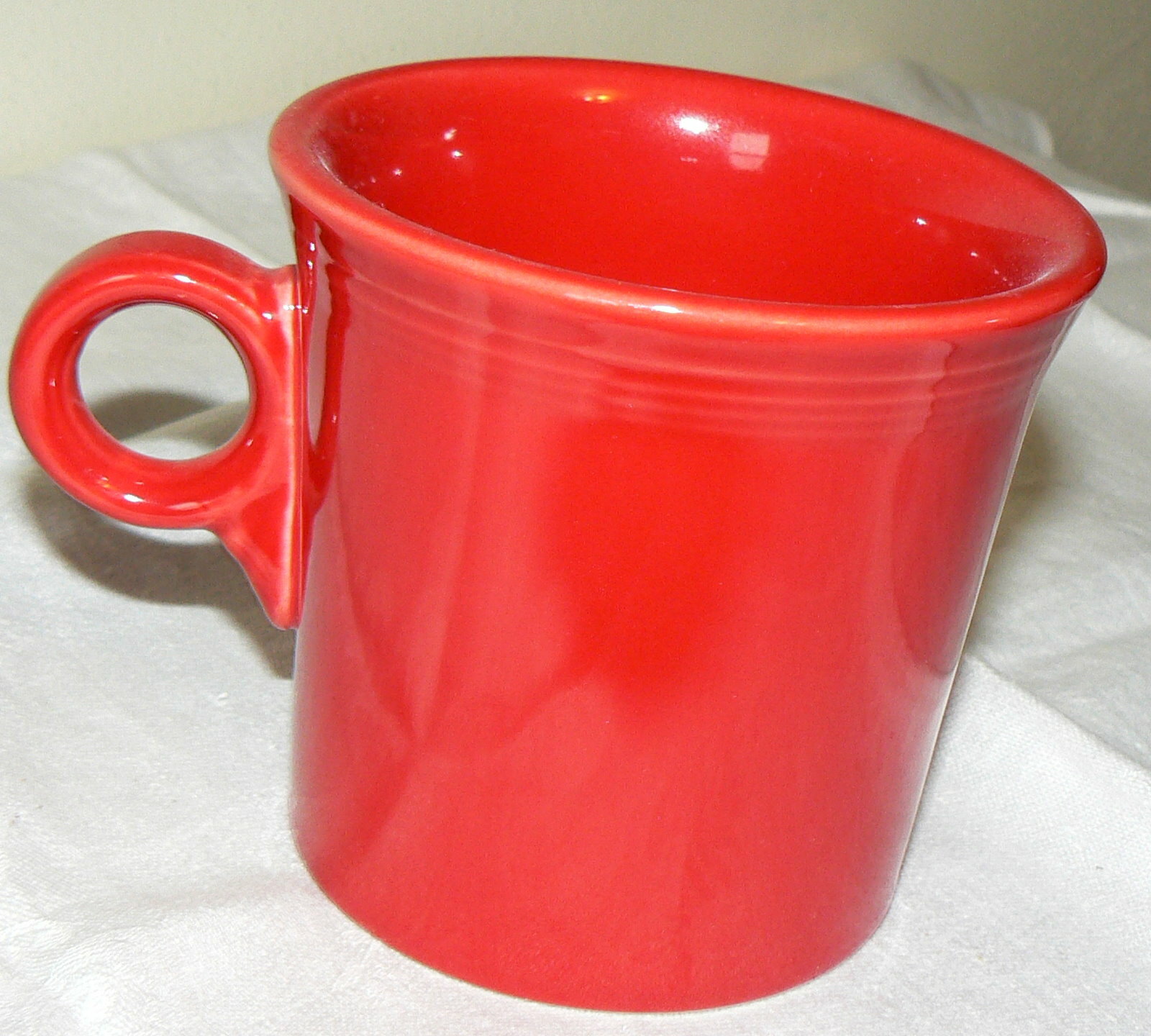 Fiesta Fiestaware Coffee Tea Mug Scarlet Red Glazed Ceramic Circle ...