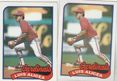 FREE SHIPPING-MINT-1989 Topps #588 Luis Alicea Cardinals -2 CARDS | eBay