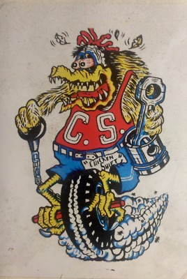 Rat Rod Hot Rod Chopper Bobber Tattoo Motorcycle Rat Fink Sticker | 3M ...