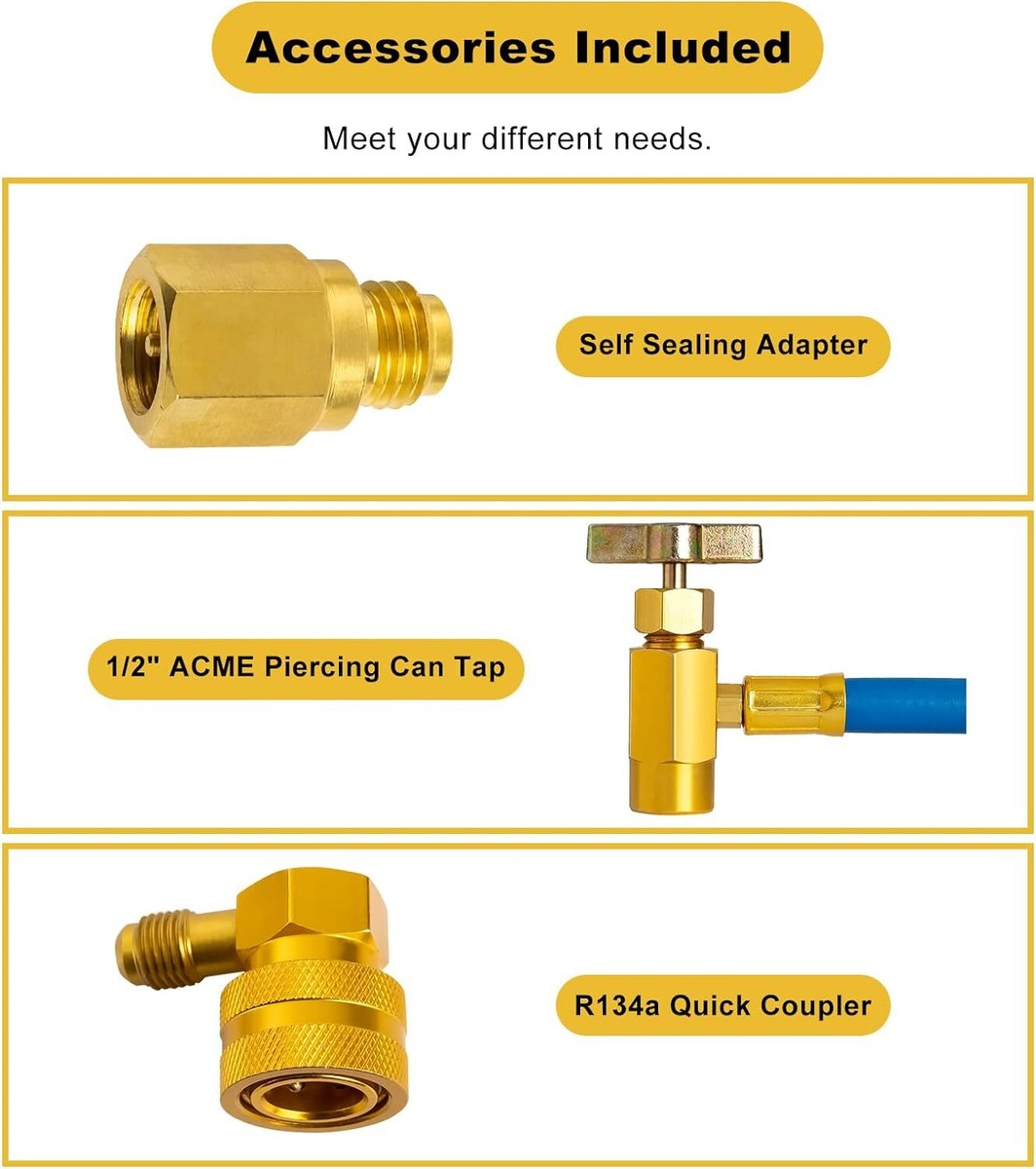 R134a R134a Refrigerant Recharge Kit R134a Refrigerator Freon Recharge ...