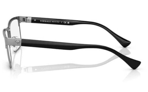 Versace VE 1285 1001 56mm Gunmetal Metal Rectangle Eyeglasses | eBay