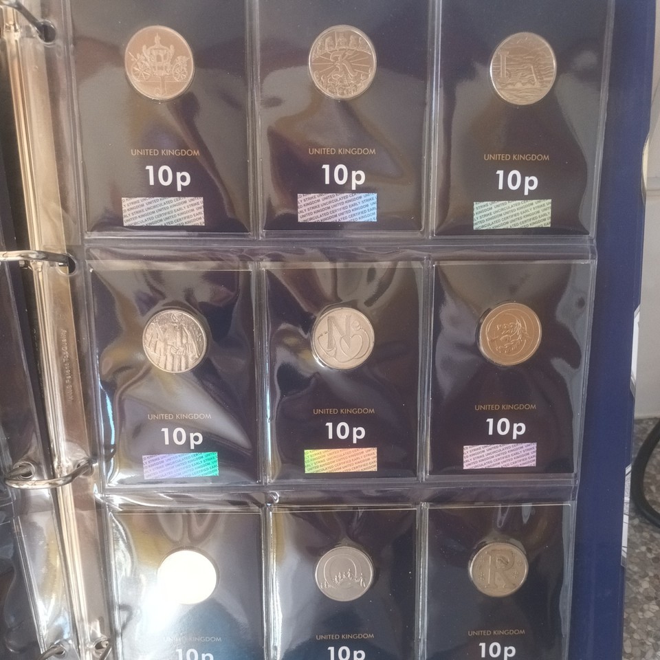 Uncirculated 2018 10p A-Z Alphabet Coin Set 26 Coins BUNC & Completer ...