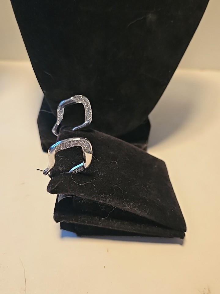 New Silver Diamond Cut Earrings | eBay