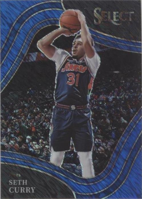 2021-22 Panini Select - Courtside Seth Curry #233 Blue Shimmer Prizm ...