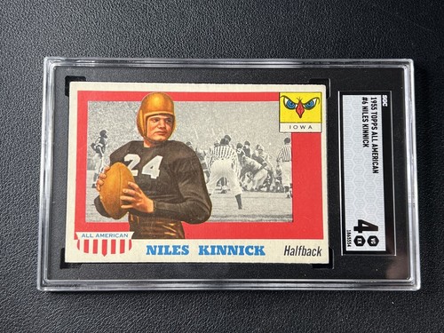 NILES KINNICK SGC 4 1955 TOPPS ALL AMERICAN FOOTBALL #6 IOWA HAWKEYES ...