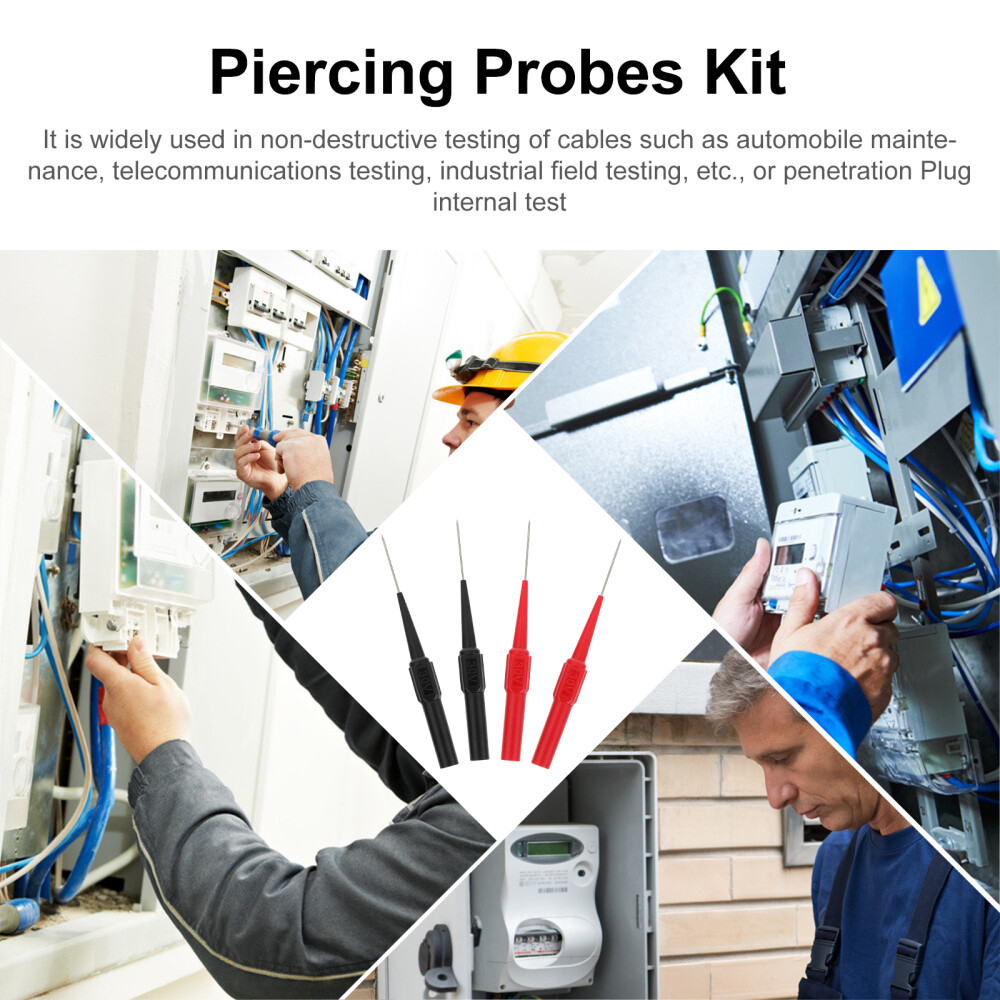 4 Pcs Probe Stainless Steel Wire Piercing Clips Automotive Tester | eBay