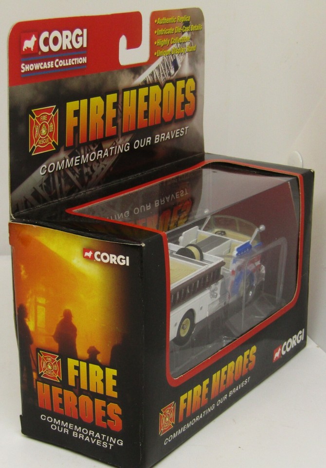 Corgi Showcase Collection Fire Heroes 4” Diecast 1960 ALF 900 Pumper w ...