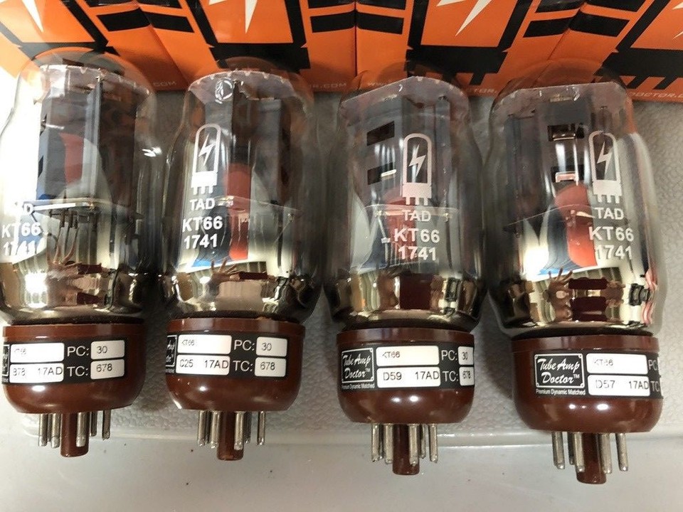 Matched Quad Tube Amp Doctor TAD KT66-STR Genalex Tube Remake 6L6 QUAD ...