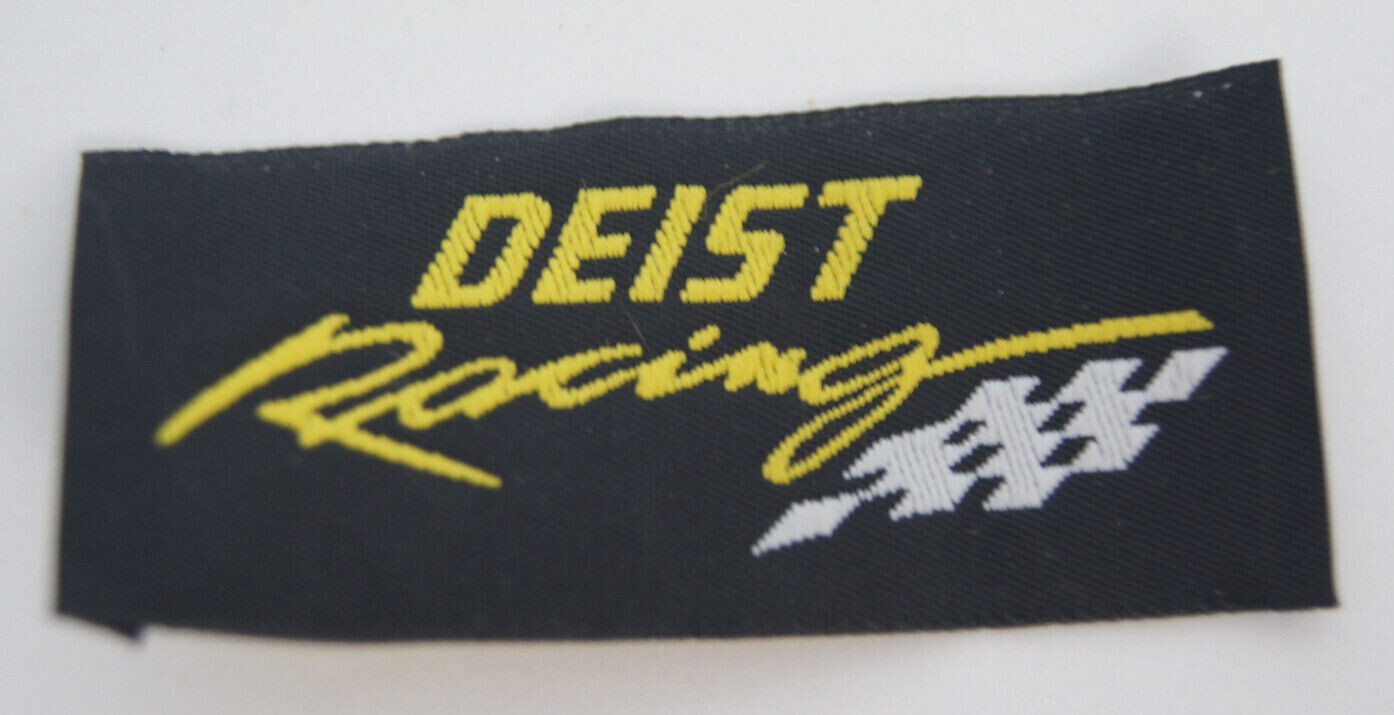 Deist Racing Black Yellow White Clothing Tag 2.75" Wide - Vintage ...