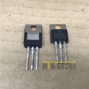10PCS AN7805 TO-220F 3-pin positive output voltage regulator (1 A type ...