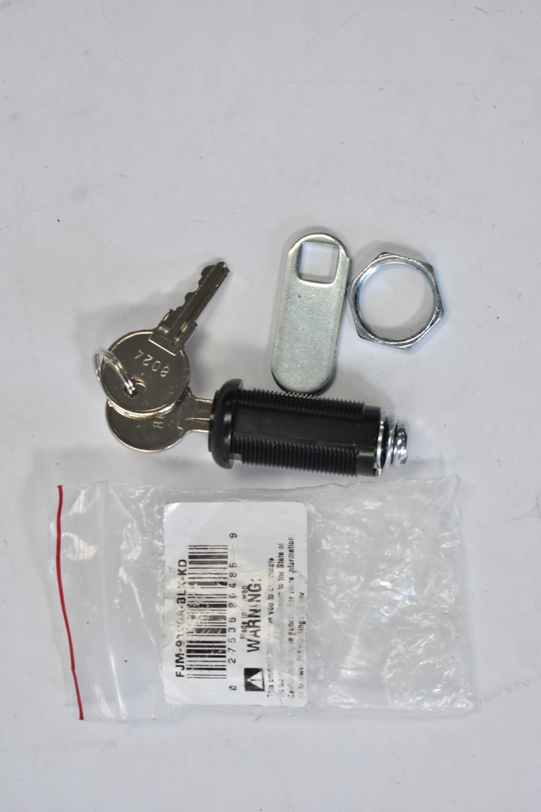 FJM Security Disc Tumbler Cam Lock w 1-3/8" Cylinder & Key 9100A-BLK-KD ...