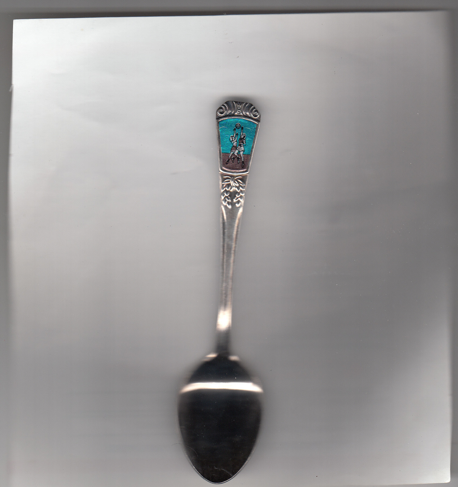 Netball Women-[Lewbury Silverplate 1970s Spoon]- Souvenir Spoon | eBay