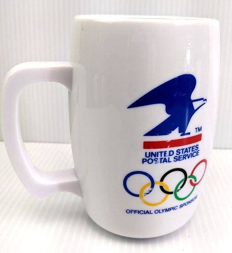 USPS Postal Oympic Coffee Mug Cup Plastic 5" inch Official Sponsor ...