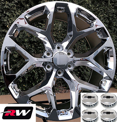26 inch chrome Snowflake 2018 Chevy Silverado Tahoe Suburban LTZ wheels ...