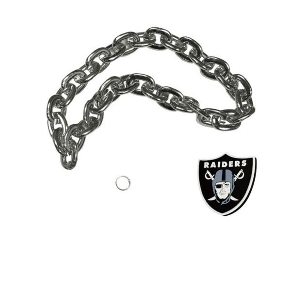 Fanfave Football-NFL Las Vegas Raiders Big Chain Necklace - Silver for ...