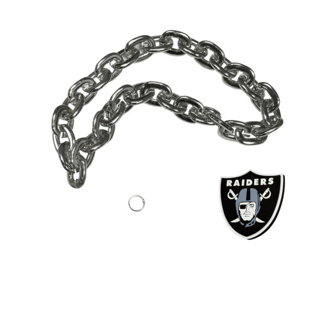 Fanfave Football-NFL Las Vegas Raiders Big Chain Necklace - Silver for ...