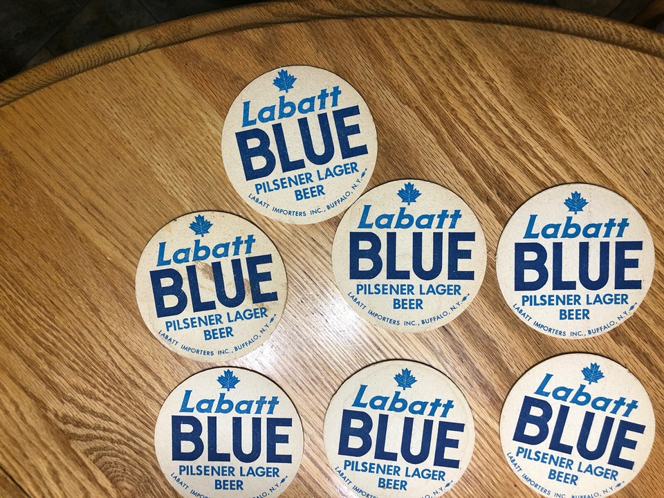 Vintage 7 "Labatt Blue" Beer Coasters Cardboard | eBay