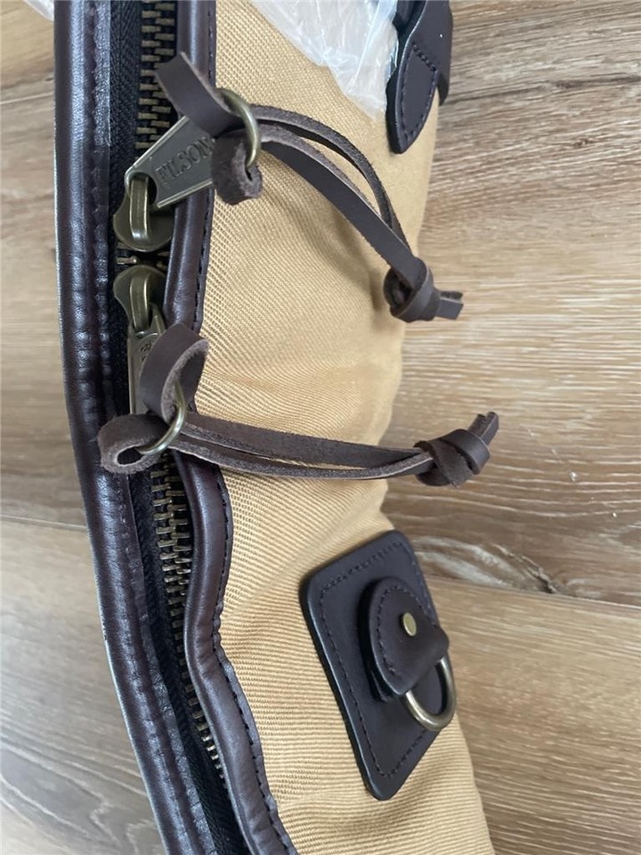 Filson Twill & Bridle Leather Padded Flannel Lined Unscoped Rifle Case ...