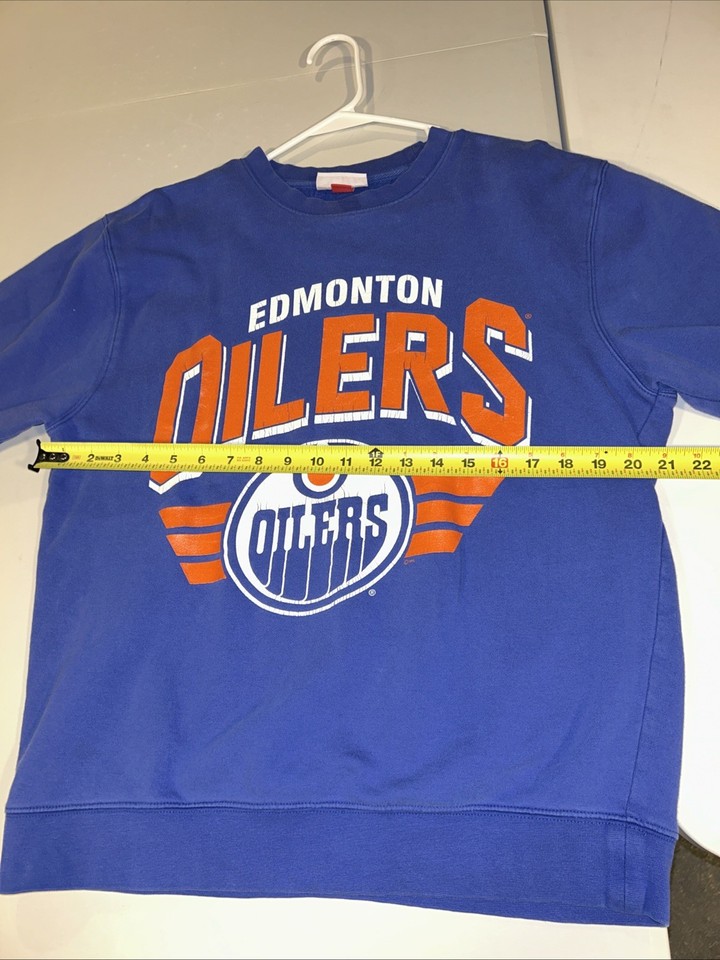 Edmonton Oilers Vintage Sweatshirt Mitchell Ness Mens L NHL Hockey ...