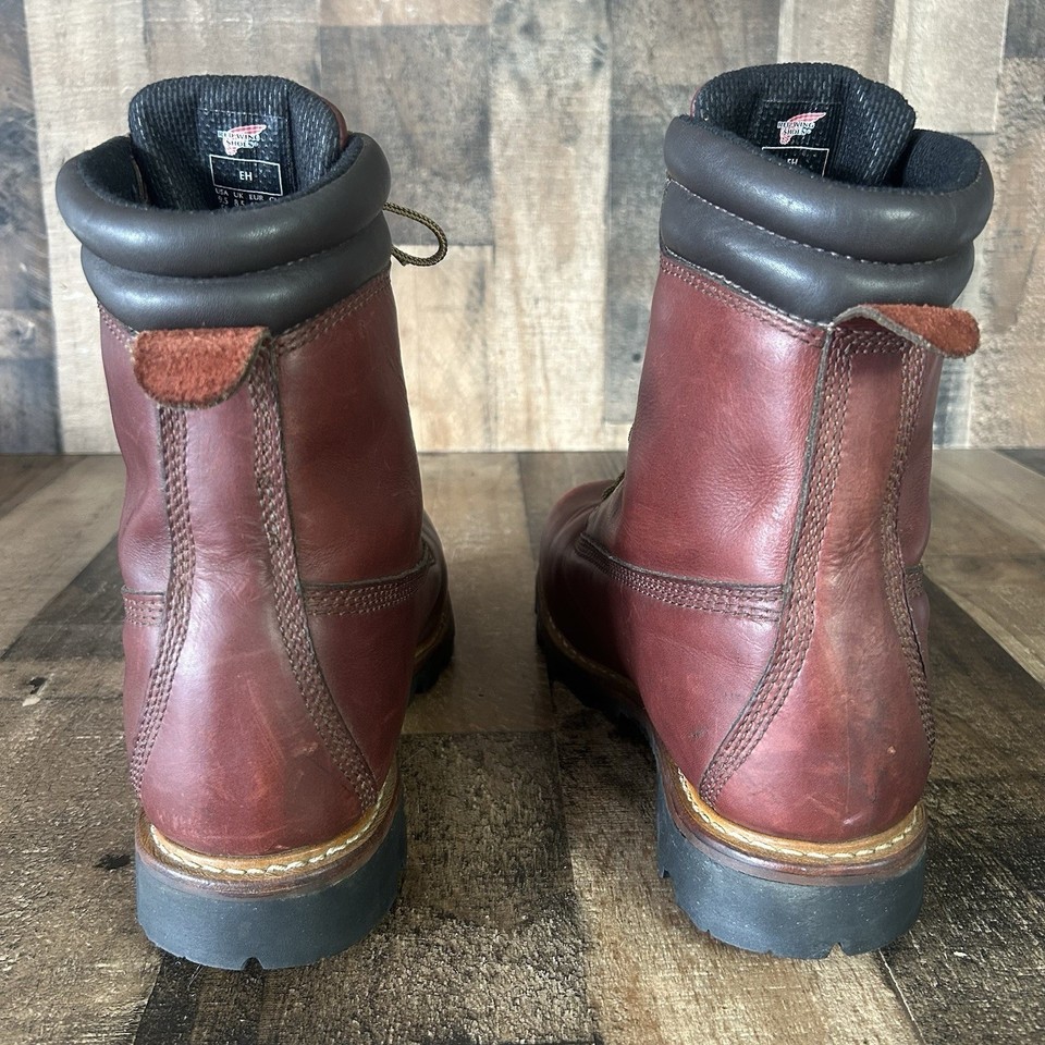 Red Wing 1201 EH Lace Up Waterproof Logger Work Boots Mens 9.5 EE | eBay