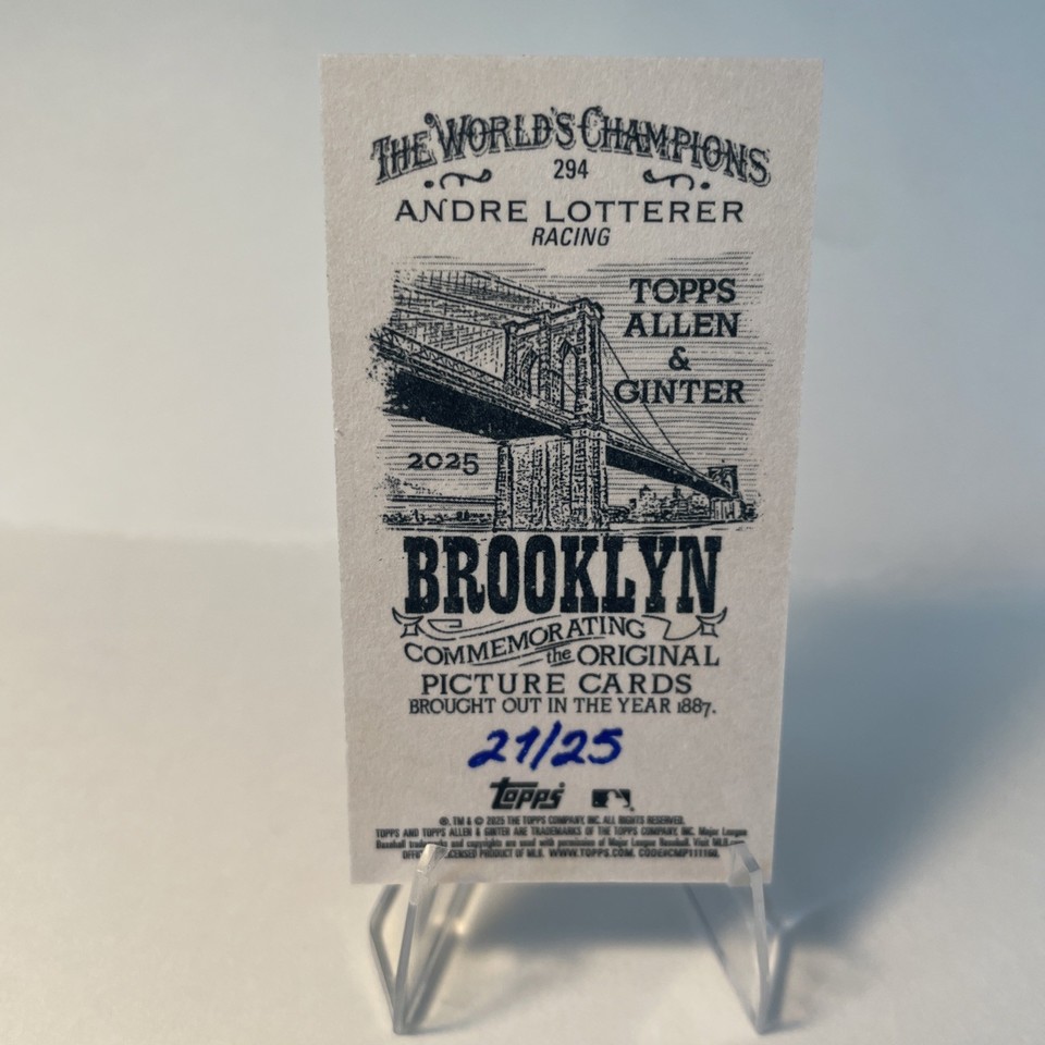 2025 Topps Allen & Ginter Mini BROOKLYN BACK Andre Lotterer /25 Rare ...
