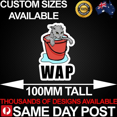 WAP 100mm TALL Vinyl Car Sticker Decal Funny Meme Cheap Funny | eBay ...