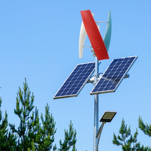 Wind Turbine Wind Generator Kit w/ Auxiliary Vertical Wind Wheel Wind ...