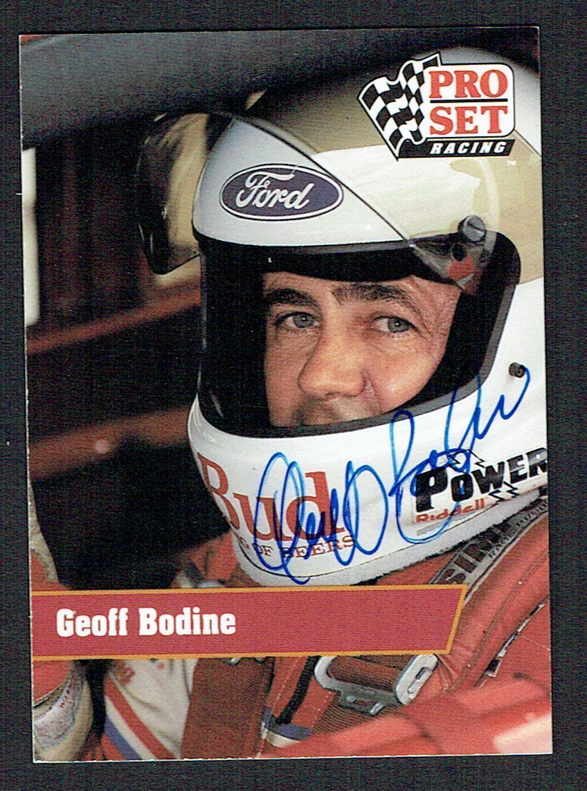 Geoff Bodine #126 signed autograph auto 1991 Pro Set NASCAR Trading ...