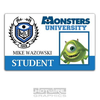 Plastic ID Card (TV & FILM Prop) - Mike Wazowski Monsters University | eBay