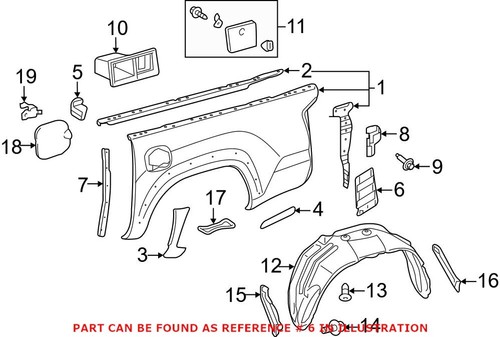 Genuine OEM Front Passenger Right Truck Bed Panel Bracket For Toyota ...