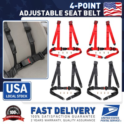 2" 4-Point Harness Racing Harness Quick Release Seat Belt for Universal ...