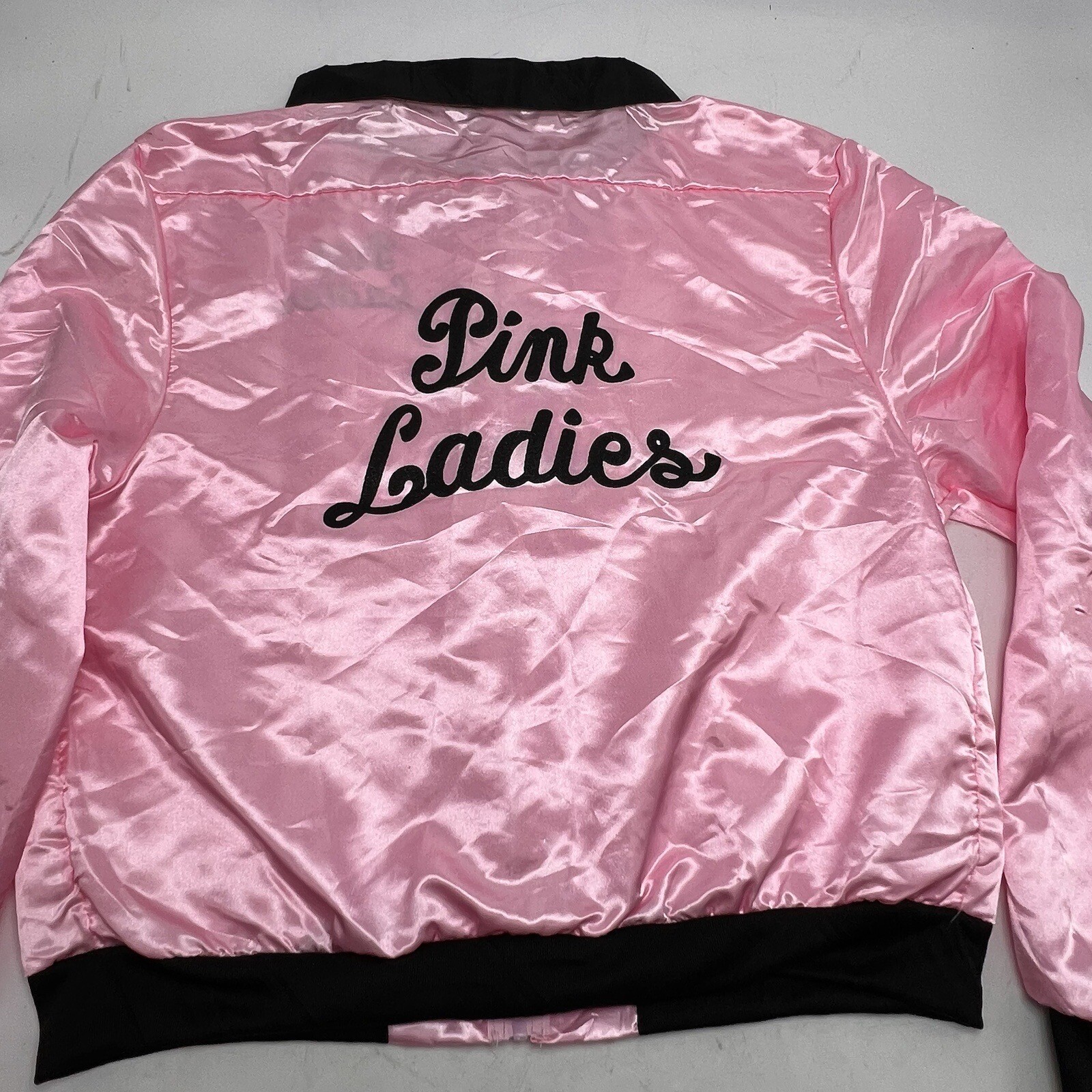 Pink Satin Varsity Jacket Baseball 1 SIZE 21” Chest ~… - Gem