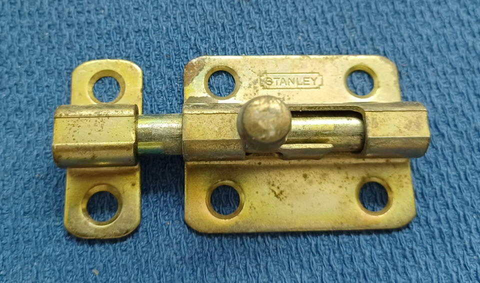 Vintage 3 Lot Sliding Bolt Latch Latches Door Lock Locks Stanley Barrel ...