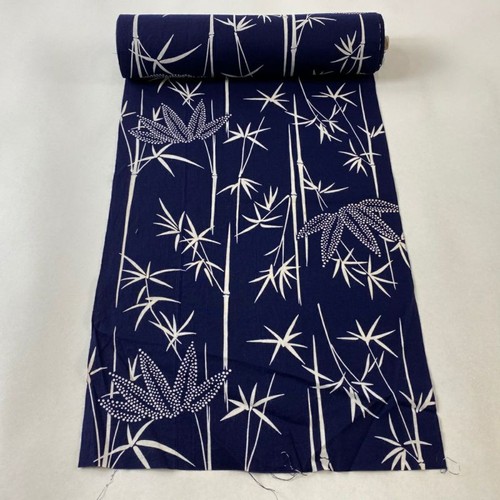 JAPANESE KIMONO FABRIC CLOTH BOLT DARK BLUE FINE PATTERN COTTON AA0169 ...