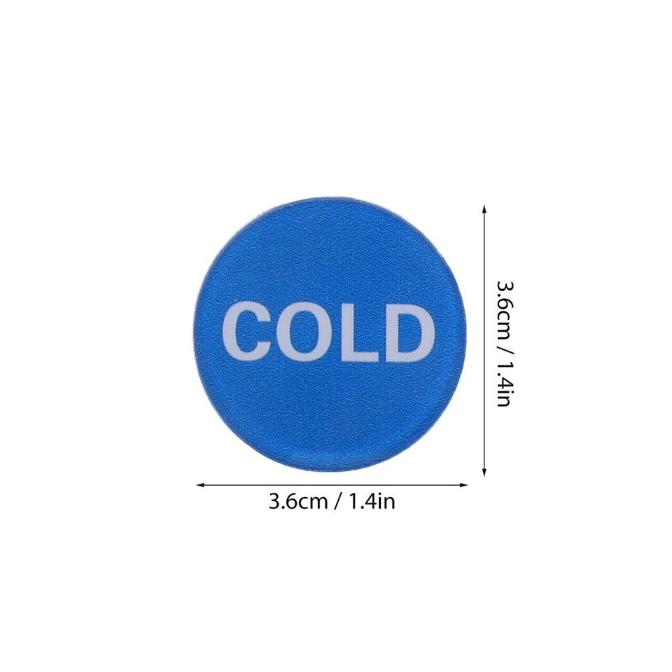 Pairs Self Stick Hot Cold Water Labels Red Blue Faucet Indicator ...