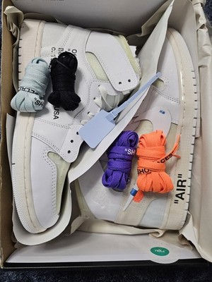 Jordan 1 High OG Off-White Euro White Size 11 887232653774| eBay