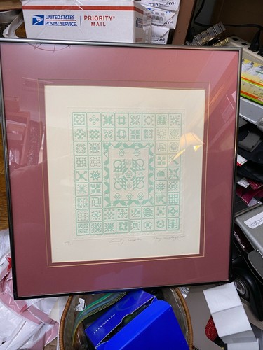 Framed Mary Rutherford "Country Sampler" Print...Signed and Numbered ...