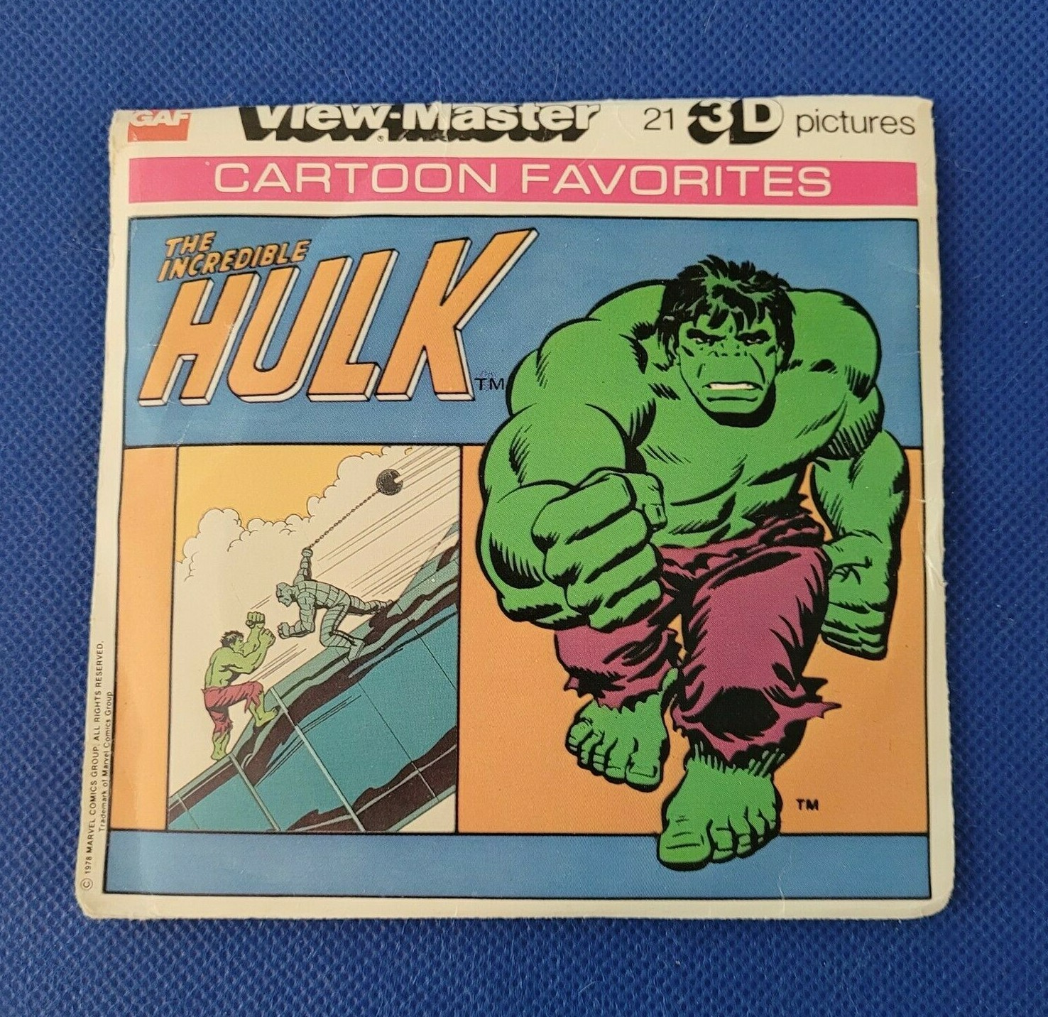 Gaf J26 The Incredible Hulk Marvel Comics Cartoon view-master 3 Reels ...