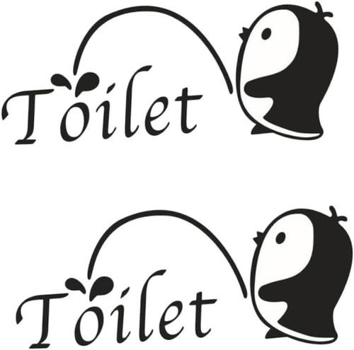 2pcs Penguin Restroom Decal Bathroom Signs Sticker | eBay