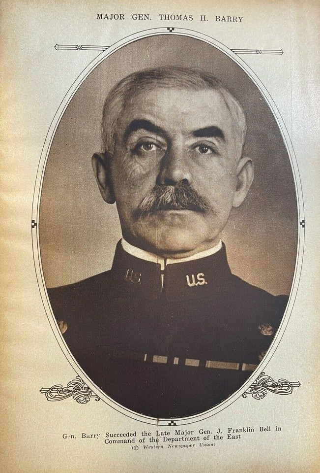 1919 Vintage Illustration Major General Thomas H. Barry | eBay